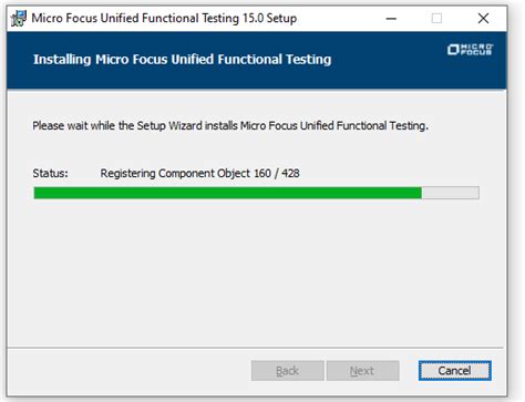While Install Uft Got Stuck At Registering Component Object 160428 Functional Testing
