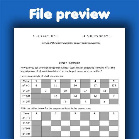 Introduction To Quadratic And Cubic Sequences Andy Lutwyche