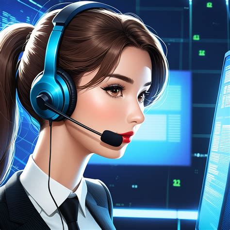 Download Ai Generated Call Center Woman Royalty Free Stock