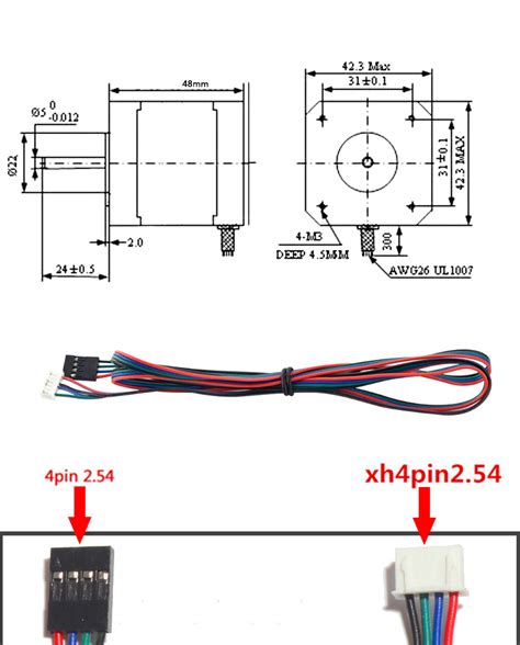 4x NEMA 17 Stepper Motor IT TECH