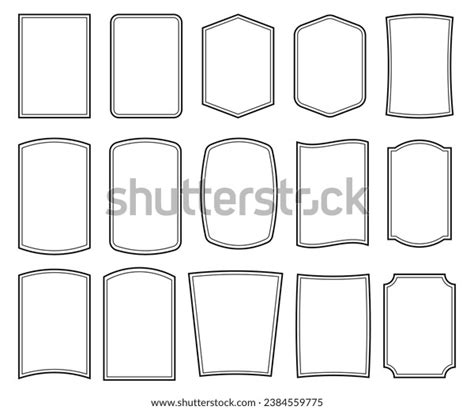 Set Simple Line Frames Double Stroke Stock Vector Royalty Free 2384559775 Shutterstock