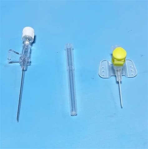 Disposable Medical IV Cannula With Injection Port And Wings Color Coded Butterfly Or Pen Type