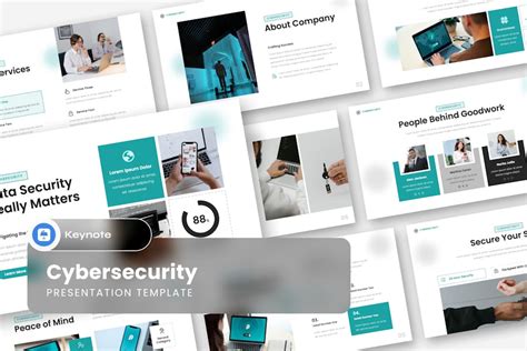 Шаблон Keynote для презентации по кибербезопасности Шаблоны презентаций Включая безопасность и