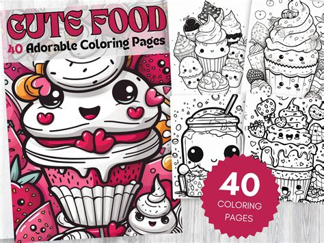 Cute Kawaii Food Coloring Pages 2025