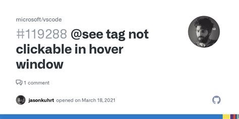 See Tag Not Clickable In Hover Window Issue Microsoft Vscode Github