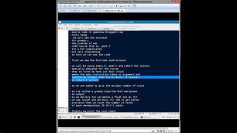 Harvardx Edx Cs50 Pset2 Greedy Solution Youtube