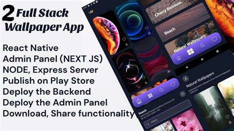 build full stack wallpaper app with react native next js mongodb