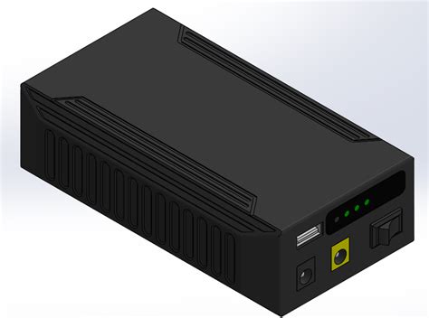 直流输出锂离子电池组 Solidworks 2019 模型图纸下载 懒石网