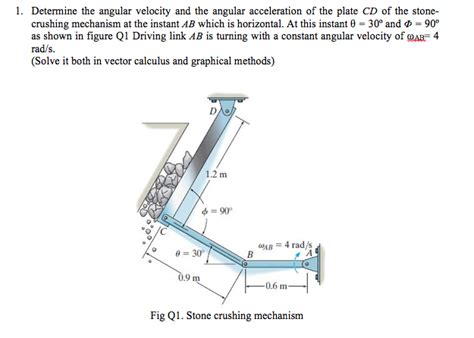 Solved 1 Determine The Angular Velocity And The Angular Chegg Com