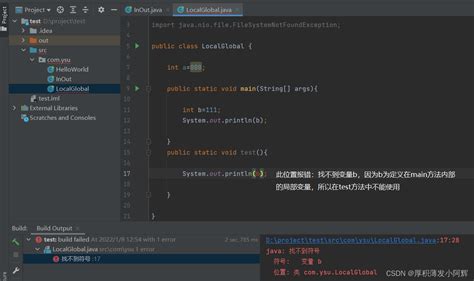 Java中局部变量与全局变量的区别java局部变量和全局变量的区别 Csdn博客