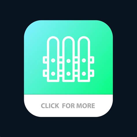 Construction Fence House Mobile App Button Android And Ios Line Version