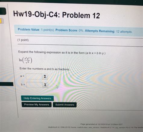 Solved Hw Obj C Problem Problem Value Point S Chegg Com