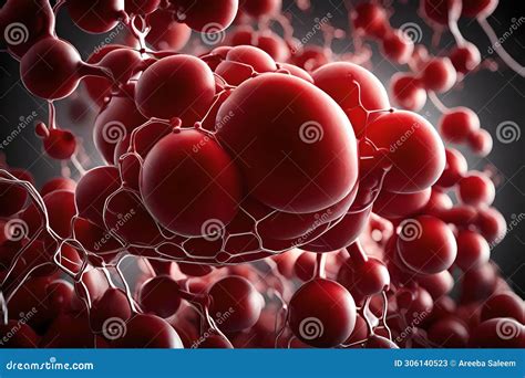A High Definition Image Of A Hemoglobin Molecule Stock Illustration
