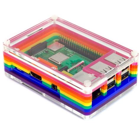 pibow 3 b raspberry pi 3 b 3 and 2 rainbow — cool components