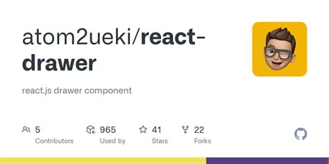 Github Atom2uekireact Drawer Reactjs Drawer Component