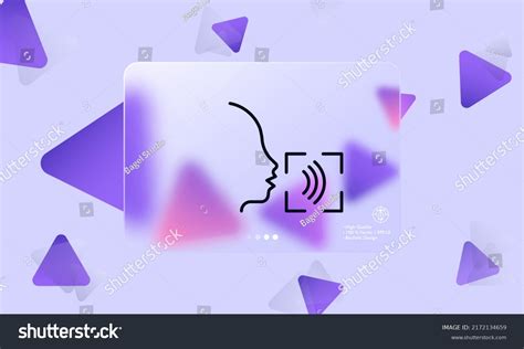 Speech Recognition Line Icon Voice Intercom Stock Vector Royalty Free 2172134659 Shutterstock