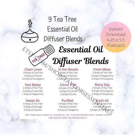 Tea Tree Diffuser Blends Tea Tree Essential Oil Diffuser Blend Postca