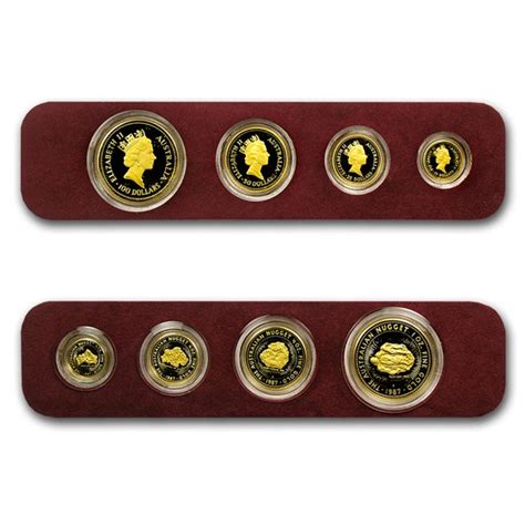 Buy 1987 Australia 4 Coin Gold Nugget Proof Set 1 85 Oz Apmex