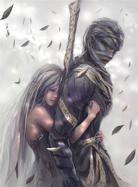 Yan And Ghostblade 🖤 Ghostblade Yan Fantasy Lovers Art Wlop Yan