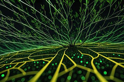 Neuron Nerve Cells As A Tree Branches Neural Network Of Human Brain
