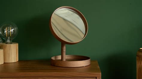 Magnifying Mirrors In Oak Or Walnut Natural Bed Company