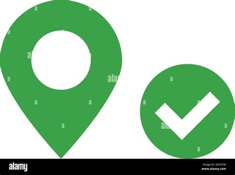 map pin and check mark icone editable vector stock vector image and art