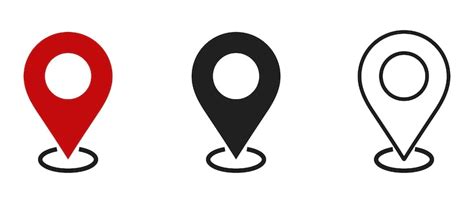 Premium Vector Pin Point Map Address Location Pointer Symbol