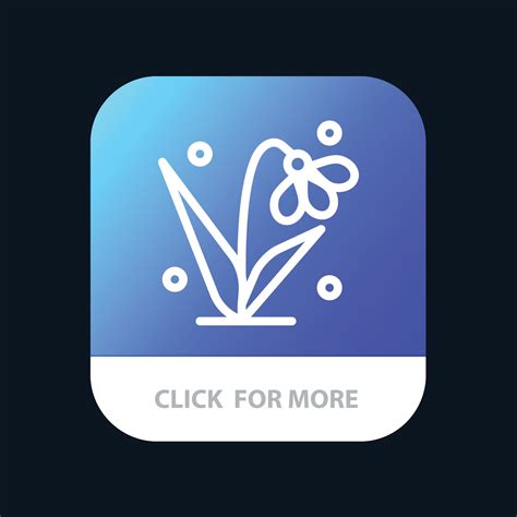 Decoration Easter Plant Tulip Mobile App Button Android And Ios Line Version 13458428 Vector Art