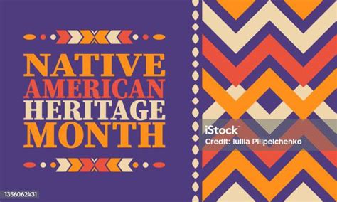 아메리카 원주민 유산의 달 아메리칸 인디언 문화 미국에서 11 월에 매년 축하합니다 전통 인도 패턴 포스터 카드 배너 및 배경 벡터 정통 장식 민족 일러스트 미국 원주민의