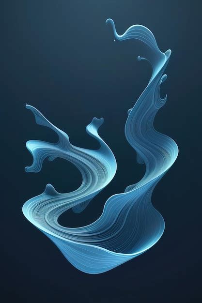 Premium Ai Image 3d Abstract Illustration Of Flowing Fluid Design Pattern