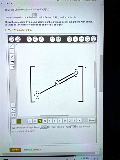 Fame Draw The Lewis Structure Mlrm No2p Add Lcne Palrs Click The Button