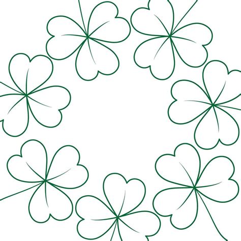 Abstract Circle Shamrock Frame Border With Copy Space Design Concept