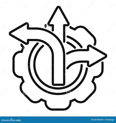 Gear Wheel With Arrows Representing Business Process Optimization Stock Illustration