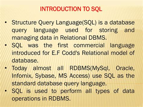 Structured Query Language Pdf