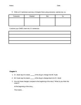 Dr Jekyll And Mr Hyde Chapter Questions TpT