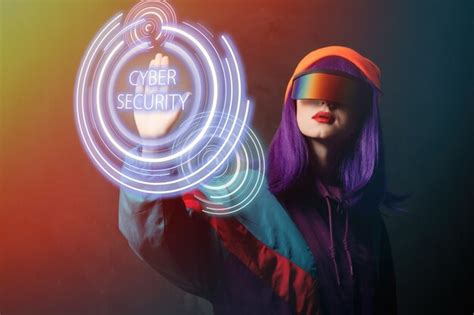 Premium Photo Style Hacker Woman In Vr Glasses Is Hacking