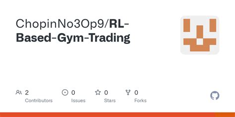 GitHub ChopinNo Op RL Based Gym Trading