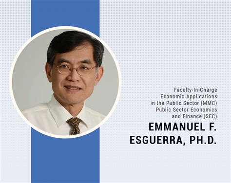 Featured Faculty Dr Emmanuel F Esguerra Public Management