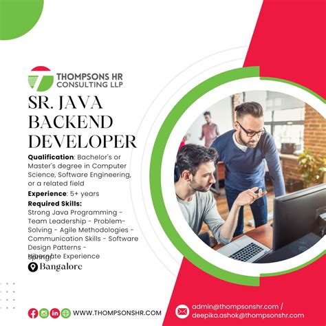 Thompsons Hr Consulting Llp On Linkedin Jobalert Hiringnow Javajobs