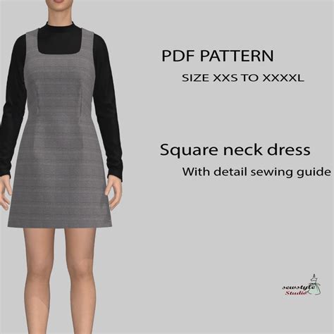 Square Neck Pattern Etsy