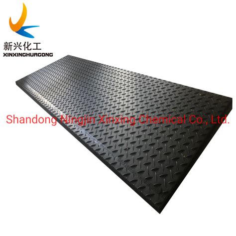 100 Recyclable Hdpe Plastic Trackway Panel Ground Cover Mats Plastic Chequered Plates Pe Road