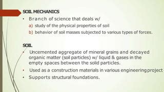 Geotechnical Engineering Soil Civil Engineering PPT