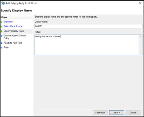 Configuring Relying Party Trust In Adfs Server Product Documentation