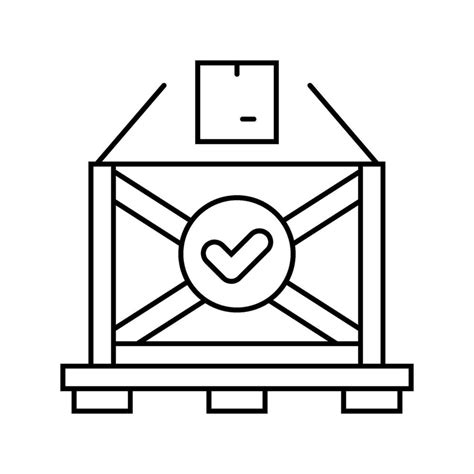 Packaging Solutions Logistic Manager Line Icon Vector Illustration