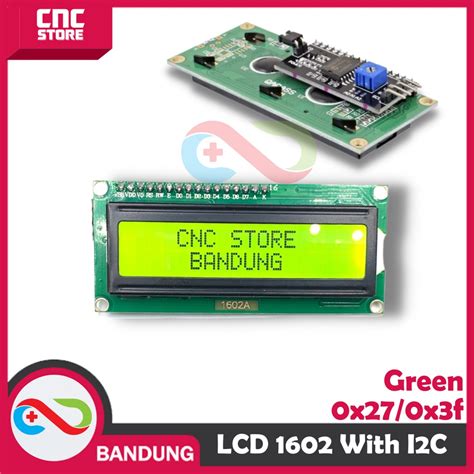Jual LCD 1602 16X2 CHARACTER GREEN BACKLIGHT I2C SERIAL INTERFACE MODULE Shopee Indonesia
