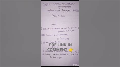 Cs3391 Object Oriented Programming Nov Dec 2024 Important