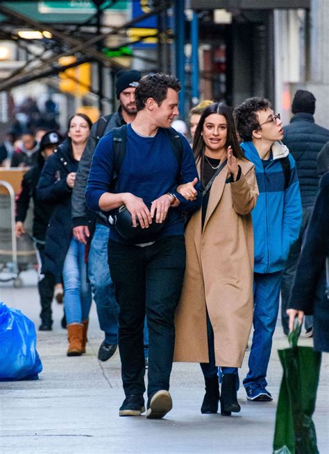 Lea Michele And Jonathan Groff Out In New York Hawtcelebs
