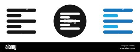 Alignment Icon Outline Collection Or Set In Black And White Stock Vector Image And Art Alamy