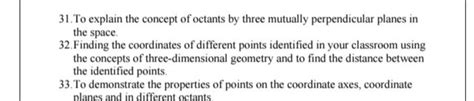 To Explain The Concept Of Octants By Three Mutually Perpendicular Planes