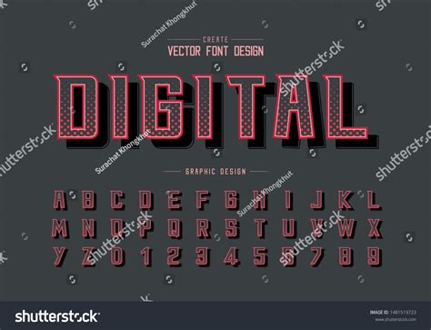 Halftone Font Alphabet Vector Digital Bold Stock Vector Royalty Free 1481519723 Shutterstock